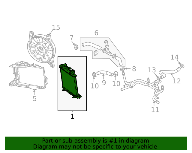 2023 Chevrolet Corvette Driver Side Engine Radiator 85559346 GM ...