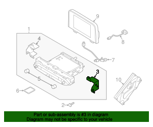 96176-J5000 - Receiver Bracket 2018-2023 Kia Stinger | Kia.Parts Store