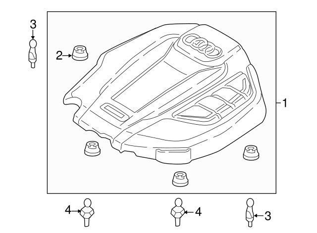 06J-103-226-A - Engine Cover Mounting Bushing 2009-2023 Audi | Audi OEM ...