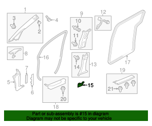 84172-TK8-A01ZC - Lid, Center Pillar (Lower) *YR400L* (Sienna Beige ...