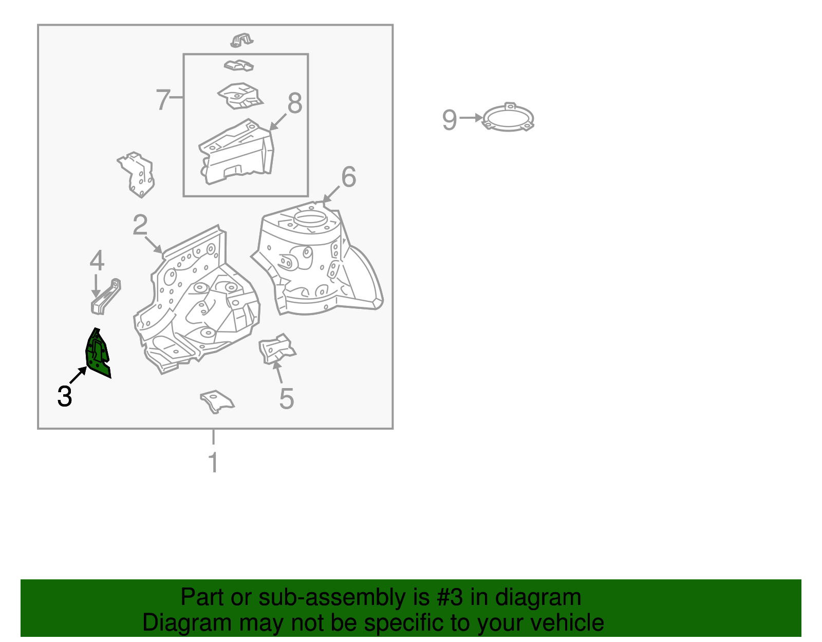 53814-02070 - Front Panel Extension 2009-2013 Toyota | Group 1 Auto Parts