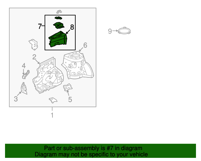 2009-2013 Toyota Upper Rail Assembly 53706-02030 | Toyota Parts Center