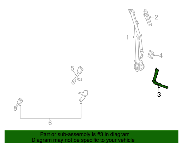 2017-2020 GM Driver Seat Belt Tensioner 19356269 GM | GMPartsDirect.com