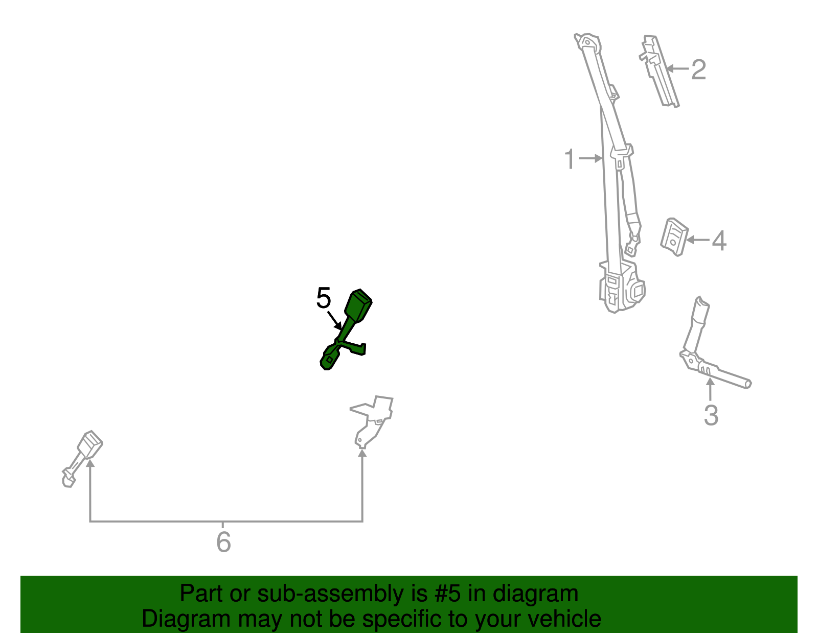 84531741 - Jet Black Seat Belt Receptacle 2015-2019 GM | Londoff ...
