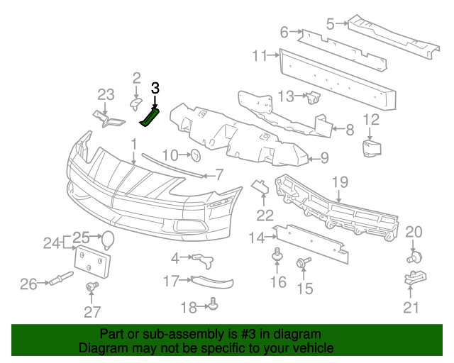 2005-2013 Chevrolet Corvette Passenger Side Front Bumper Fascia ...