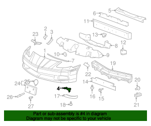 2005-2013 Chevrolet Corvette Passenger Side Front Bumper Fascia Lower ...