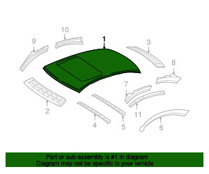 209-650-01-09 - Roof Panel 2003-2009 Mercedes-Benz | Mercedes-Benz USA ...