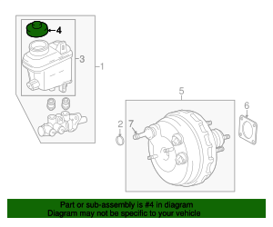 1994-2015 Toyota Brake Master Cylinder Reservoir Cap 47230-12040 | OEM ...
