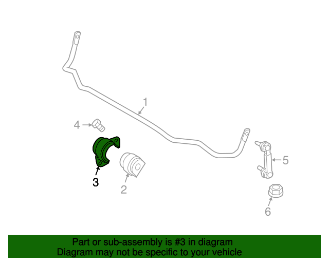 33-55-6-775-445 - Stabilizer support 2009-2019 BMW | AutoNationParts.com