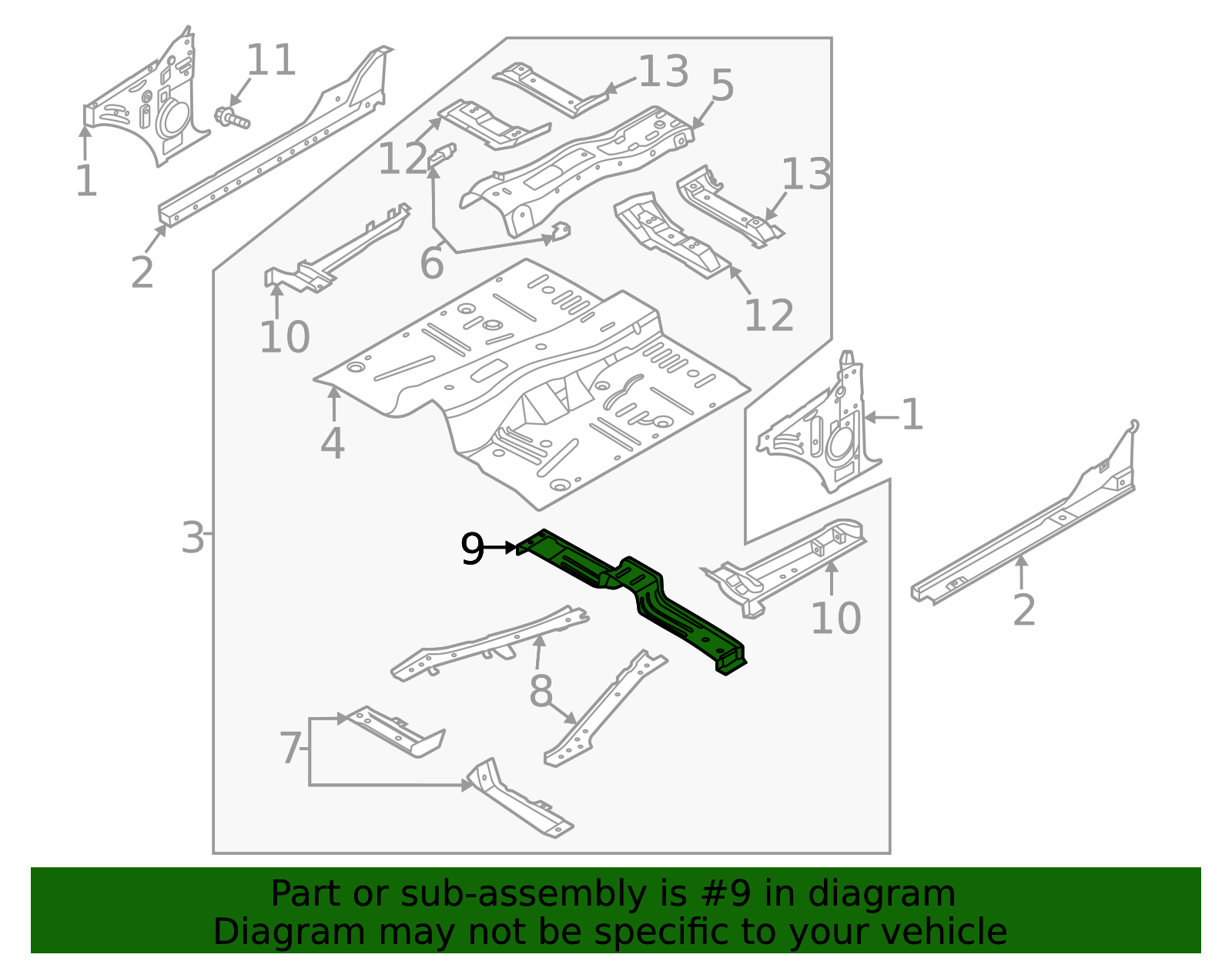 2021-2024 Ford Front Cross-Member MB3Z-4K338-E | AutoNationParts.com