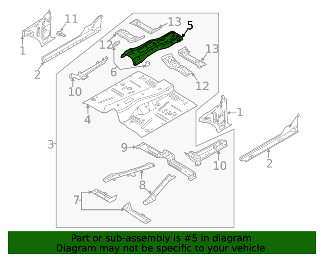 MB3Z-58111K48-F - Center Reinforced - 2021-2023 Ford Bronco | Lasco ...