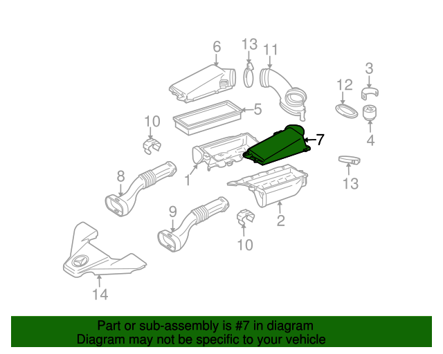 156-094-03-06 - Air Cleaner Cover 2007-2008 Mercedes-Benz CLK 63 AMG ...