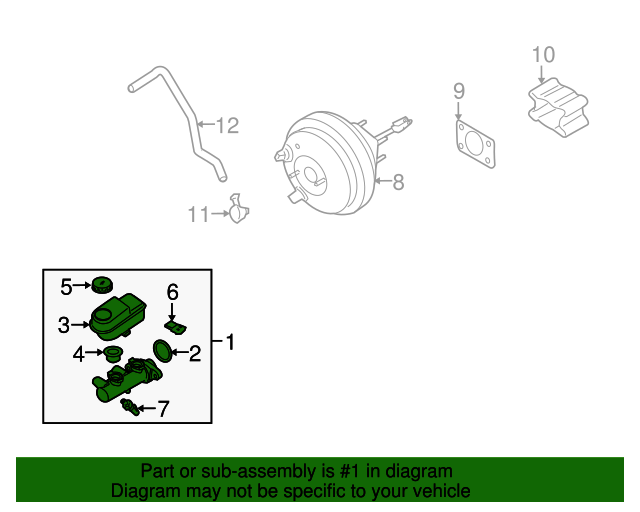 46010-7S20A - Brake Master Cylinder 2004-2015 Nissan | AutoNationParts.com