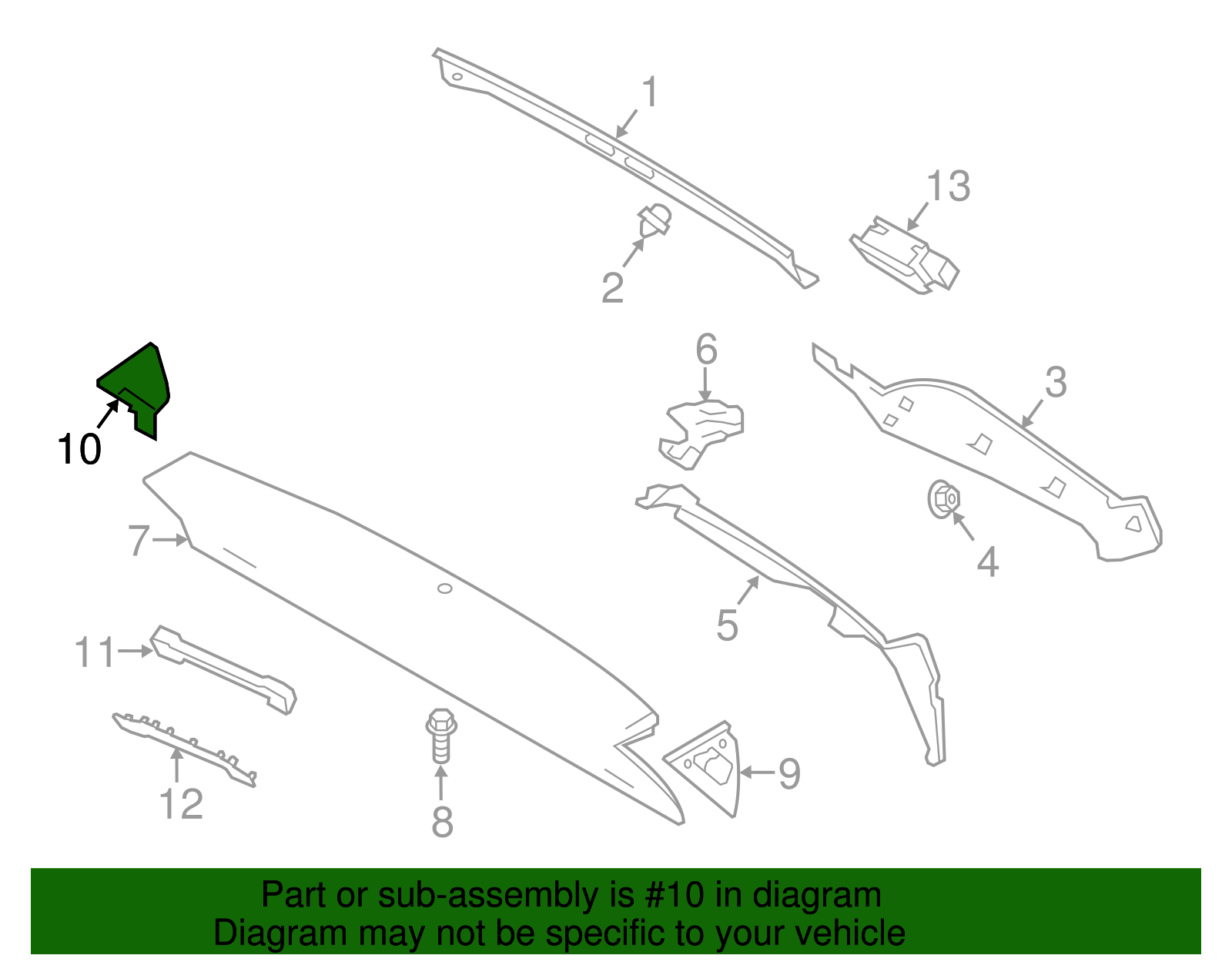 Genuine OEM Corner Trim Part# LR077620 Fits 2013-2022 Land Rover Range ...