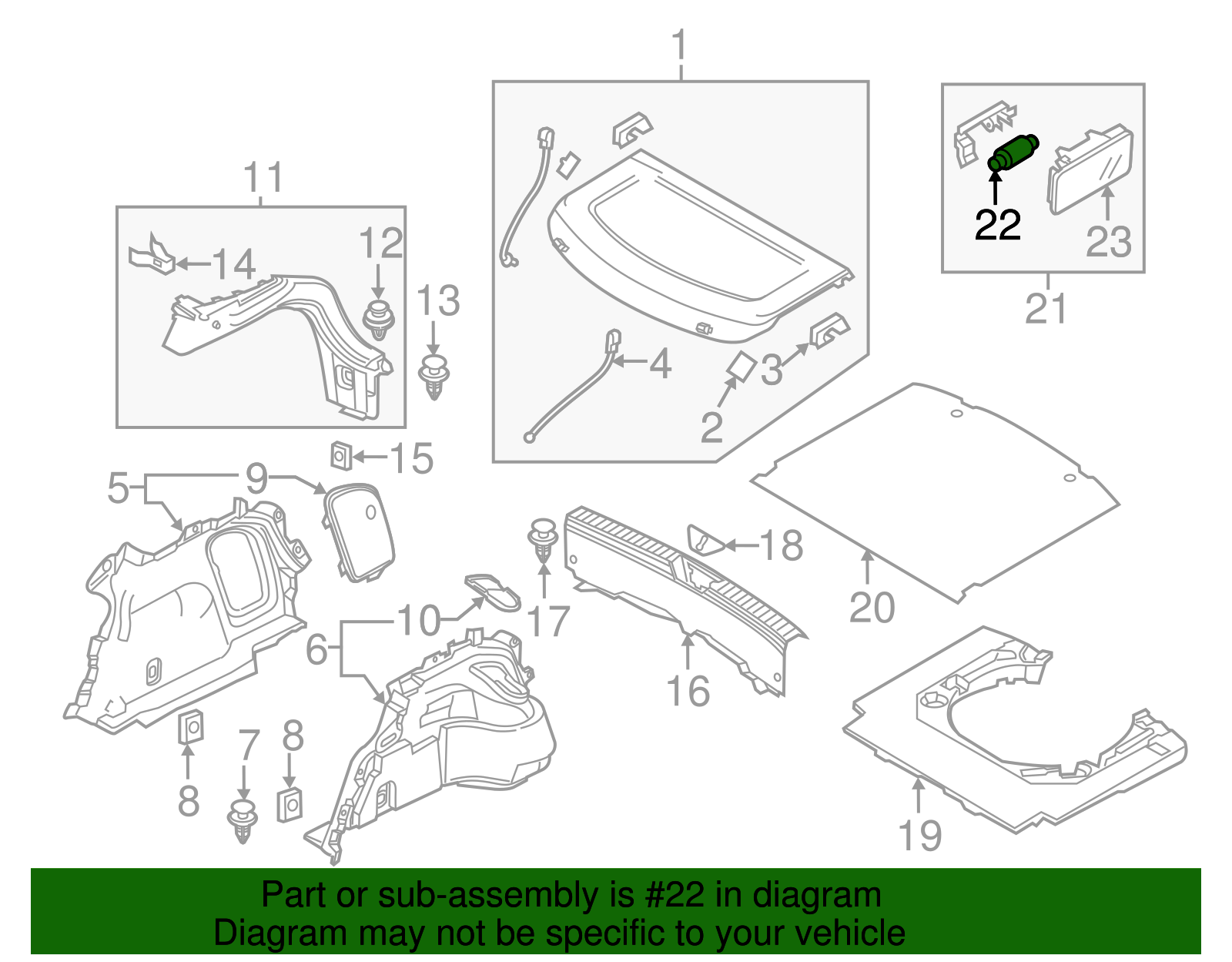 2010-2021 Mazda Cargo Lamp Bulb D651-51-4C5 | RealMazdaParts.com