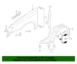 2006-2023 Subaru Splash Shield Lower Retainer 909140051 | Subaru Parts ...