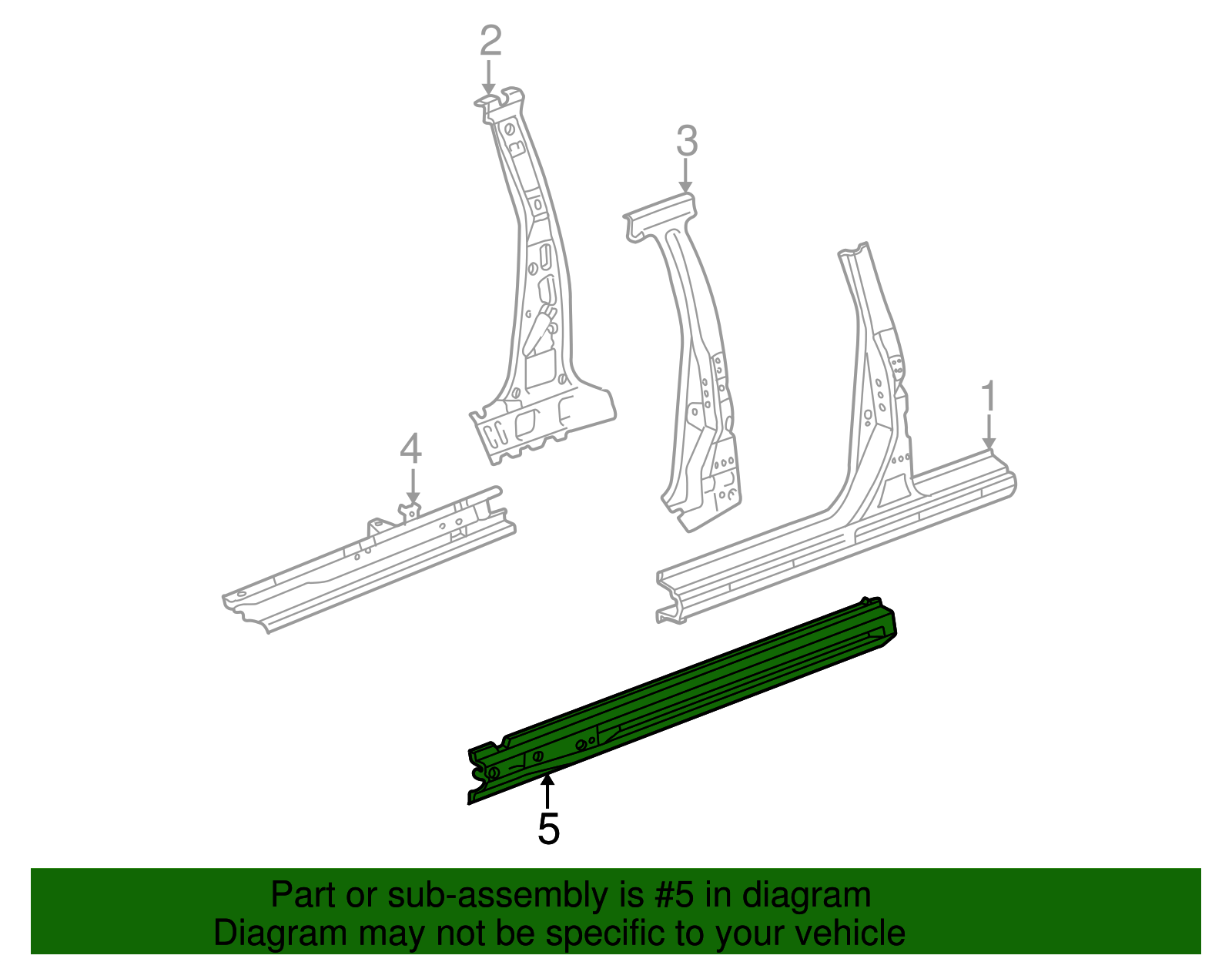61404-52040 - Rocker Reinforced - 2004-2006 Scion xB | OEM Parts To You