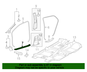 67913-0D190-C0 - Scuff Plate - 2014 Toyota Yaris | OEM Genuine Toyota Parts
