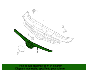 2009-2012 Hyundai Elantra Chrome Strip 86352-2L000 | QuirkParts