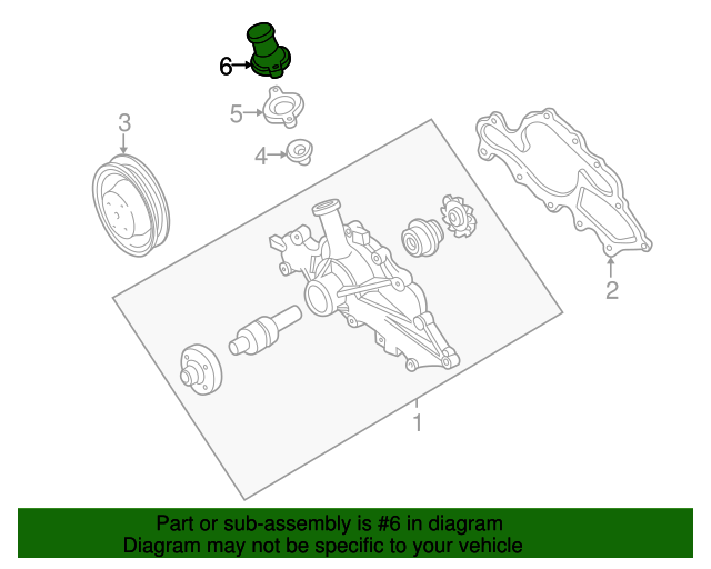 2002-2008 Ford Ranger Thermostat Housing 5L5Z-8592-AA | QuirkParts