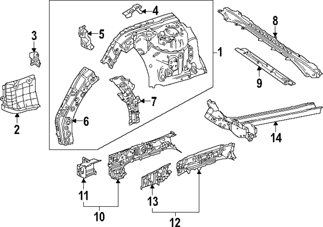 57024-78020 - Extension - 2023-2024 Toyota Crown | OEM Genuine Toyota Parts