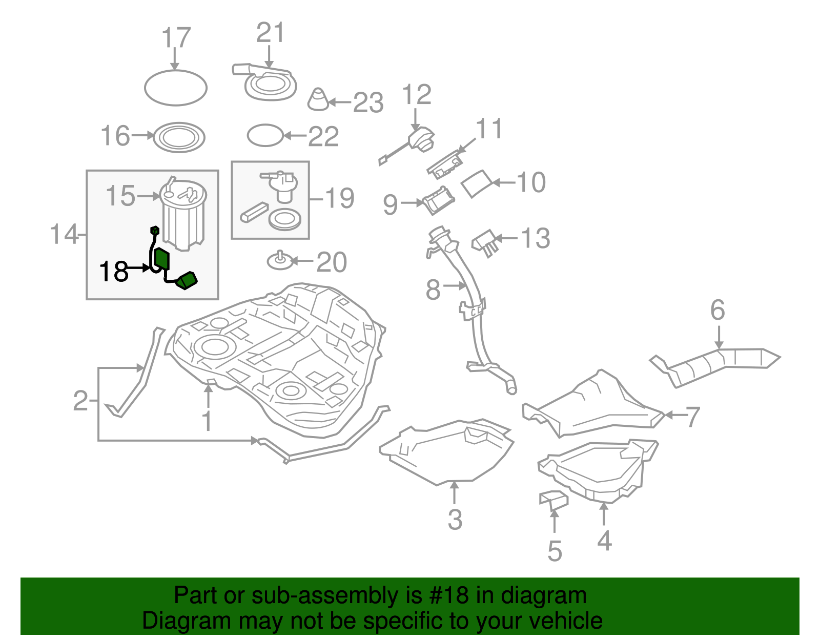 42081AJ201 - Level Sensor 2013-2014 Subaru | Subaru Factory Parts Online