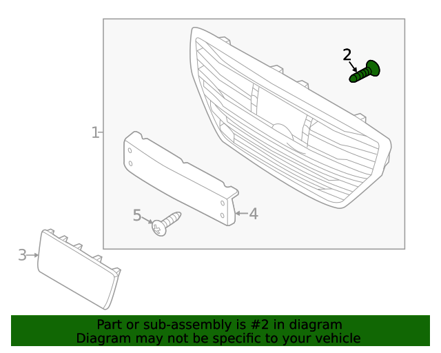 2013-2024 Hyundai Grille Assembly Retainer Screw 12493-04147-E | OEM ...