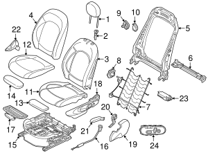 2014-2024 Mini Guide, headrest, lockable 52-10-7-340-275 | AutoNation Parts