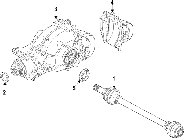 33208691593 - 2020-2021 BMW 840i xDrive Gran Coupe Axle Assembly (33-20 ...