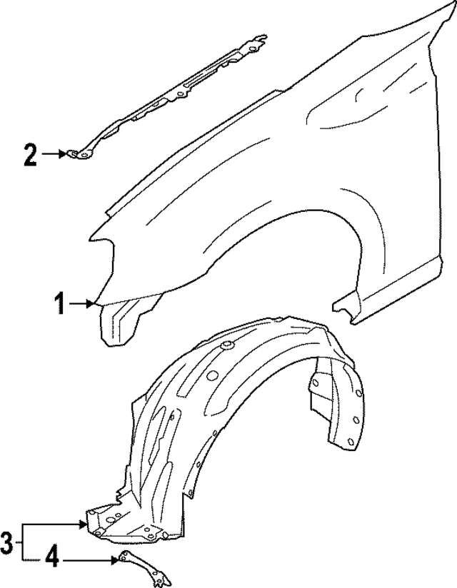 2022-2024 Toyota GR86 Fender Liner Extension SU003-09285 | Toyota Parts ...
