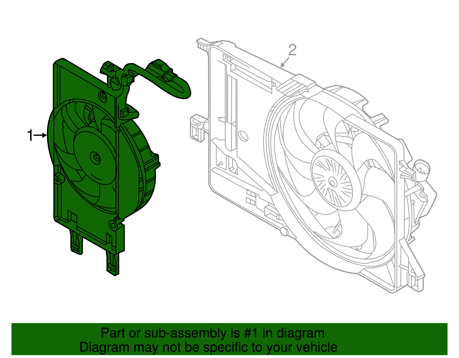 2015-2018 Ford Focus Motorcraft™ A/C Condenser Fan Assembly rf301 ...