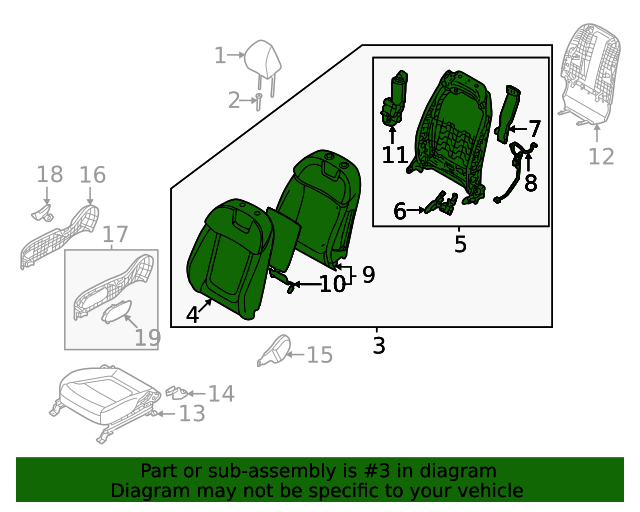 Hyundai - 88400-N9020-KWE - Seat Back Assembly - 2022-2024 Hyundai ...