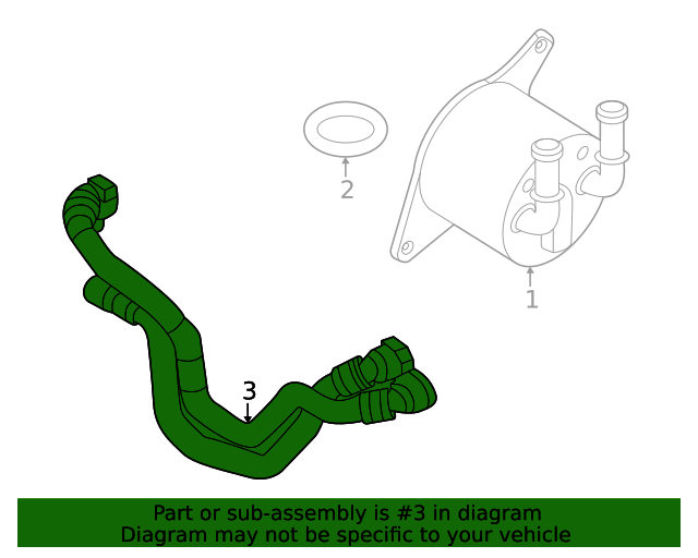 Genuine BMW 17-12-8-658-491 | Oil Cooler Tube | FREE Shipping on Most ...