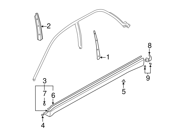 2002-2006 Subaru Rocker Molding Clip 909140020 | Subaru Parts For You