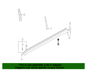 2002-2006 Subaru Rocker Molding Clip 909140020 | Subaru Parts Guys
