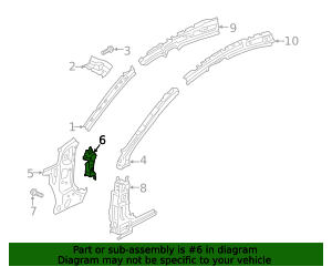 2019 Mazda 3 Reinforced Plate - Driver's Side (LH) BDTS-71-65Z ...