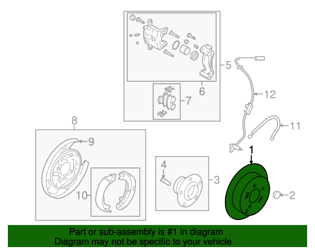 2012-2020 Kia Optima OEM NEW 12-20 Kia Sedan Optima Disc-Rear Brake ...