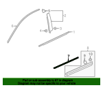 Galvano Silver Front Driver Side Door Molding 86814814 | GMPartsDirect.com