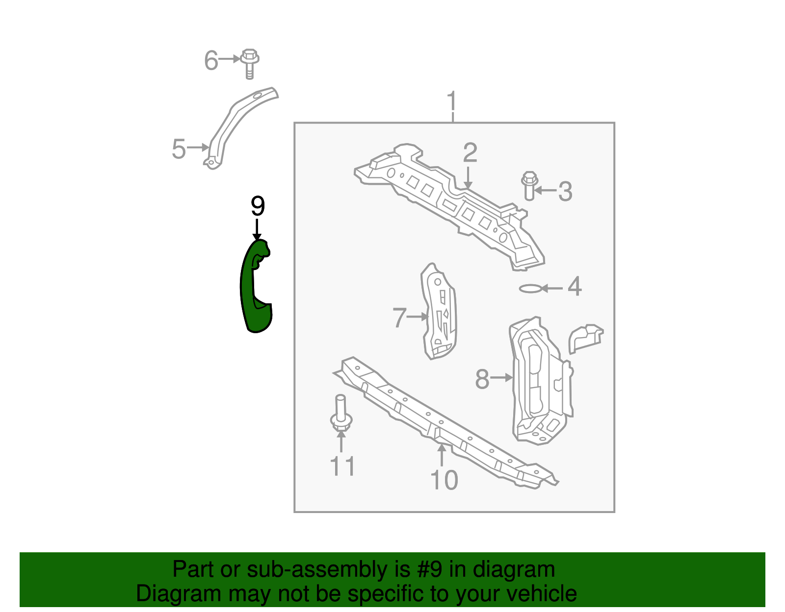 Genuine Toyota Air Seal part# 53286-52180 for 2007-2012 Toyota Yaris ...