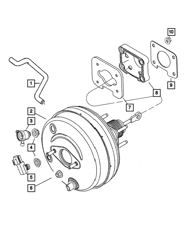 2009 Mopar Brake Booster Vacuum Hose 52855992AB | My Mopar Parts
