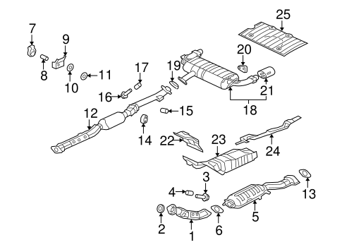 Exhaust Components for 2008 Mitsubishi Lancer | Mitsubishi Parts Warehouse