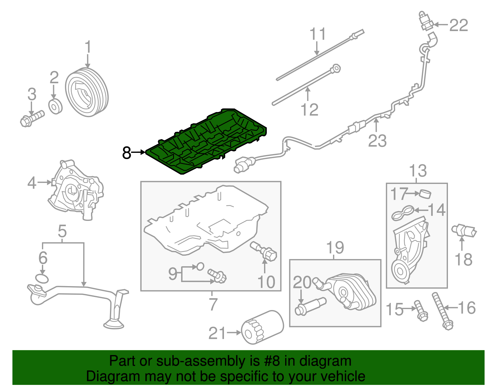 BL3Z-6710-A - Oil Pan Gasket - 2011-2017 Ford F-150 | Eastgate Ford Parts