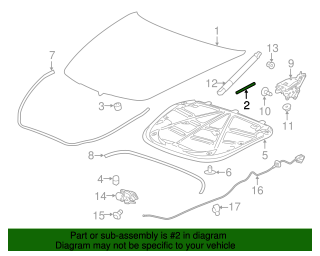2014-2019 Cadillac CTS Hood Inner Panel Hole Plug 23177281 ...