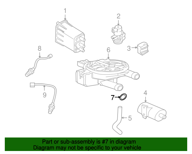 2006-2009 Mitsubishi Raider Leak Detect Pump Seal 52129436AB | Auto Parts
