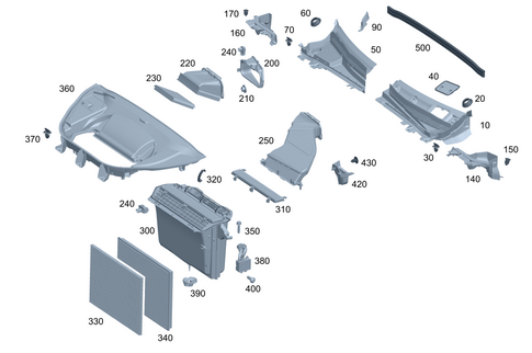 Water Deflector with Intake Bowl for 2024 Mercedes-Benz EQS 580 SUV ...