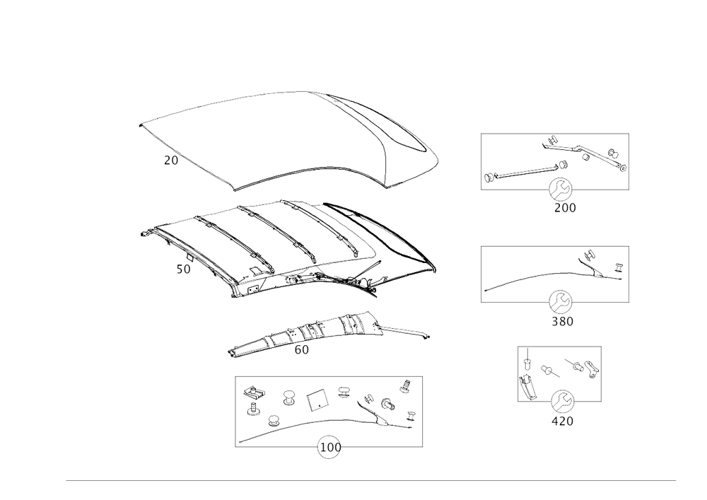 Repair Kit, Interior Trim - Part #205-778-05-00 | Mercedes Parts Center