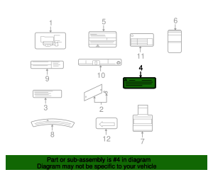 Genuine OEM Caution Label Part# 1355A282 Fits 2000-2022 Mitsubishi: Up ...