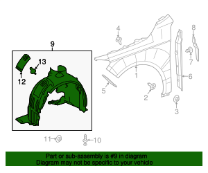 2014-2019 Mercedes-Benz CLA 250 Fender Liner 246-690-02-00 | MB OEM Parts