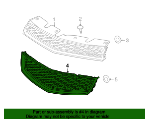 2010-2015 Chevrolet Equinox Front Lower Grille 25798747 GM ...