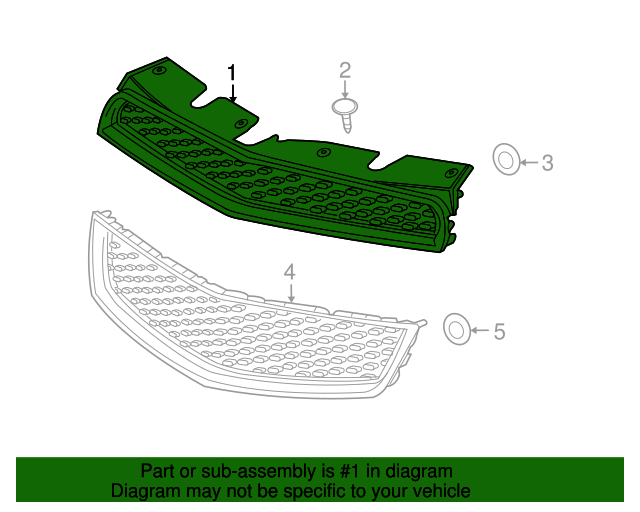 2010-2015 Chevrolet Equinox Front Upper Grille 25798744 GM ...